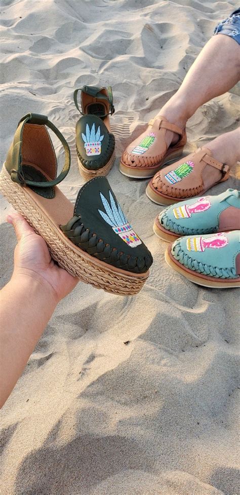 Cactus Mexican Huarache Sandalshuarache Mexicanomexican Etsy
