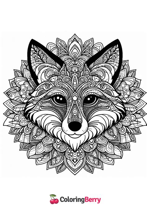 Fox Mandala Coloring Pages