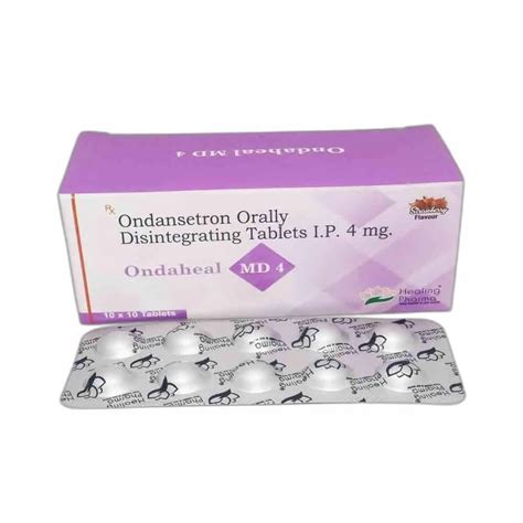 Ondaheal Ondansetron 4mg Ondenstron 8 Mg Tablet Packaging Type 10