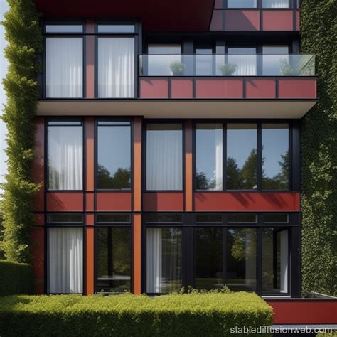 Schroder House Facade With Neoplasticism Elements And 5 Windows