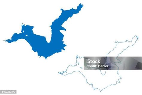 Lake Orava Reservoir Map Vector Illustration Scribble Sketch Oravská