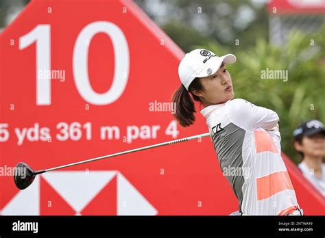 Chinese Golfer Liu Yu Teeing Off During The First Round Of The HSBC Women S World Championship