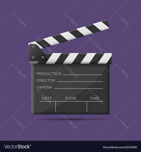 Film Clapper Board Royalty Free Vector Image Vectorstock