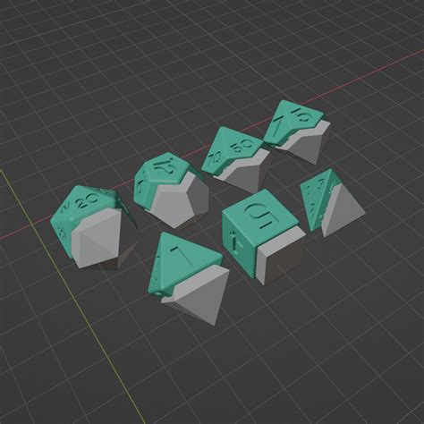Digital Stl File Standard Blank Dice Inserts Inclusions Set For 3d