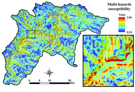 Multi Hazard Susceptibility Map Of The Study Area Download