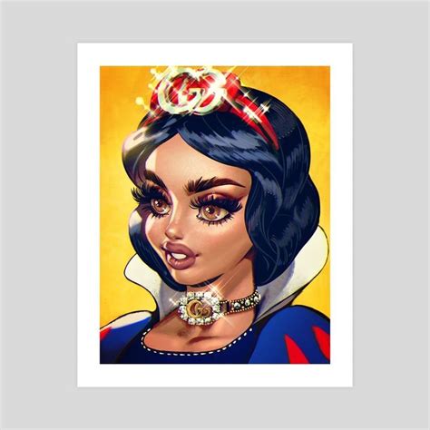 Snow White An Art Print By Naked Cherry Snow White Art Giclee Art