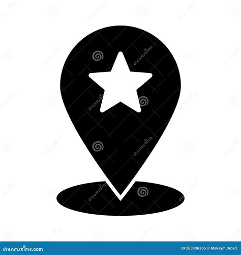 Favorite Place Map Pointer Icon Maps Pin With Star Icon Map Pointer With Star Icon Stock