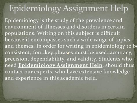 Epidemiology Assignment Help By British Dissertation Help Issuu