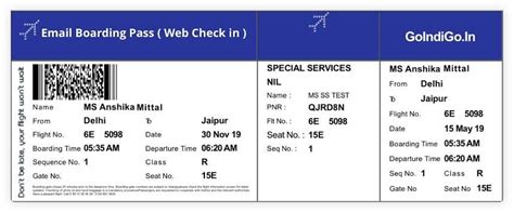 Indigo Boarding Pass