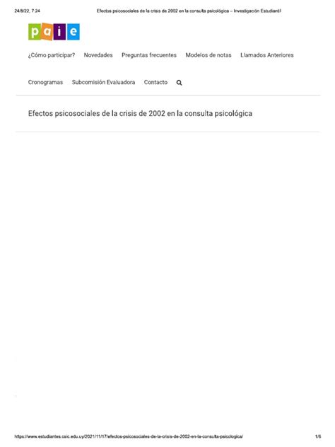 Efectos Psicosociales Sappa Pdf
