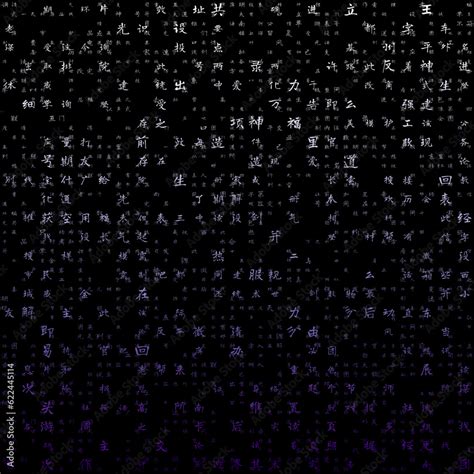 Matrix Background Random Letters Of Chinese Simplified Alphabet Gradiented Matrix Pattern