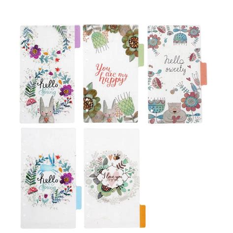 A5a6 Pvc Pp Sheet Planner Dividers For Spiral Not Grandado