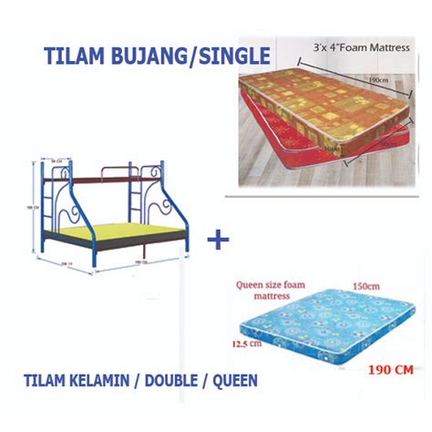 Bunk Bed Double Decker Bed Single And Double Bed Space Save Katil 2 Tingkat Katil 3 Orang Jimat