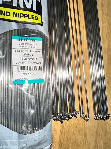 12g Sapim Leader Silver Plain J Bend Stainless Steel Uk