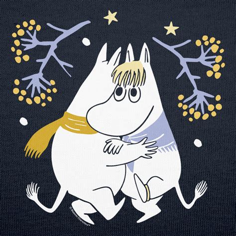 Moomin Moomintroll And Snorkmaiden Dancing In The Snow Adult Sweatshirt