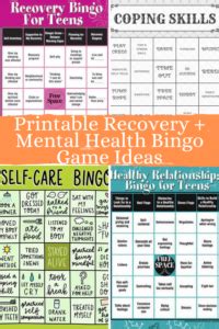 Positive Printable Recovery Games Activities Fun Party Pop
