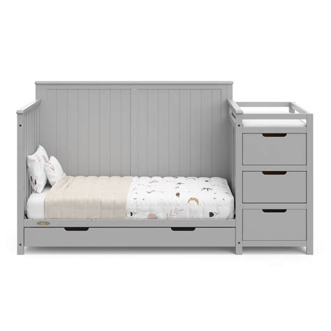 Graco Graco Hadley 4 In 1 Pebble Gray Convertible Crib 04586 70f At