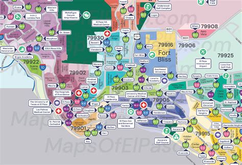 Central Maps Of El Paso Neighborhood Maps Of El Paso Texas