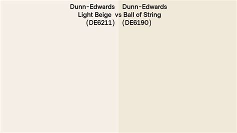 Dunn Edwards Light Beige Vs Ball Of String Side By Side Comparison