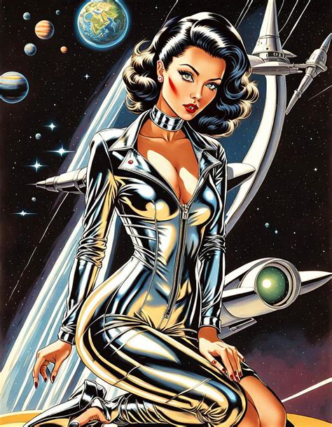 Retro Scifi Pinup Girl 012 By Denisew67 On Deviantart
