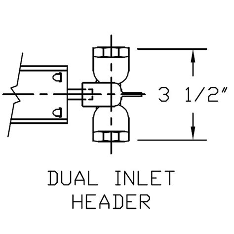 Dih1 Replace 1 Single Inlet Header With 1 Dual Inlet Header