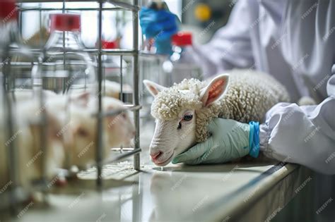 Un Científico Lleva A Cabo Experimentos Médicos En Ovejas Experimentos