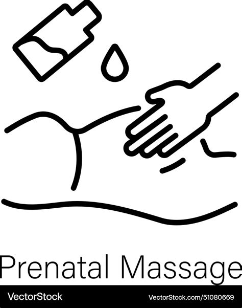 Prenatal Massage Royalty Free Vector Image Vectorstock