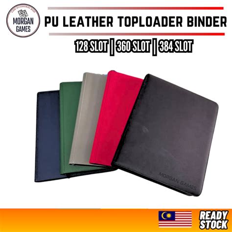 【morgan Games】 Ready Stock Pu Leather Toploader Binder Album With Zipper Pokémon • One Piece