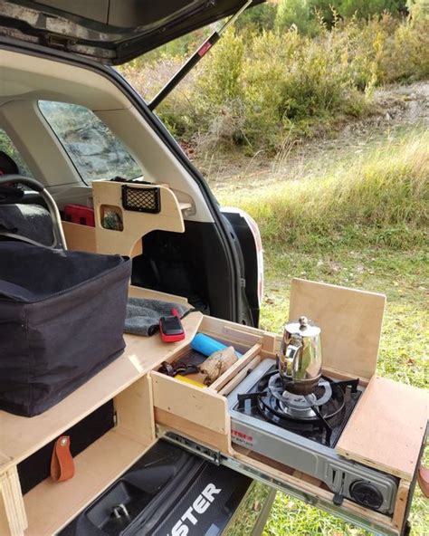 Shiwagin Overland Kitchen Vehicle Camping Table With Drawer For Suv