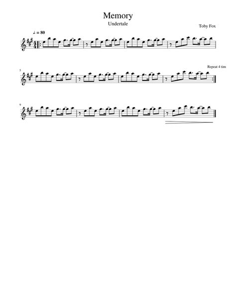 Undertale Memory Sheet Music For Flute Download Free In Pdf Or Midi
