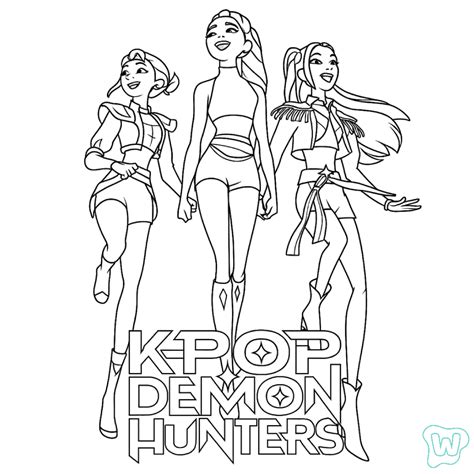55 Kpop Demon Hunters ぬり絵 無料で印刷！