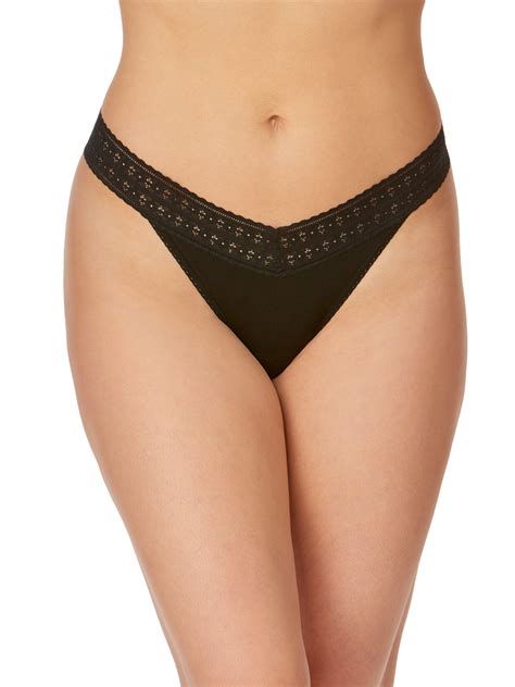 Dreamease® Original Rise Thong Black Hanky Panky