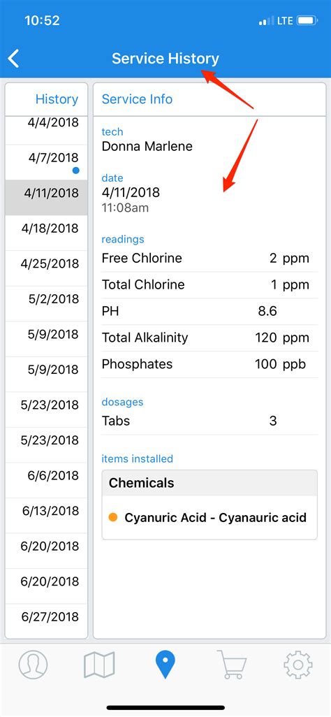 Pool Service History App Pool Software Videos And Tutorials Skimmer