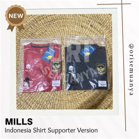 Jual New Jersey Timnas Indonesia Mills Supporter Version Original Shopee Indonesia