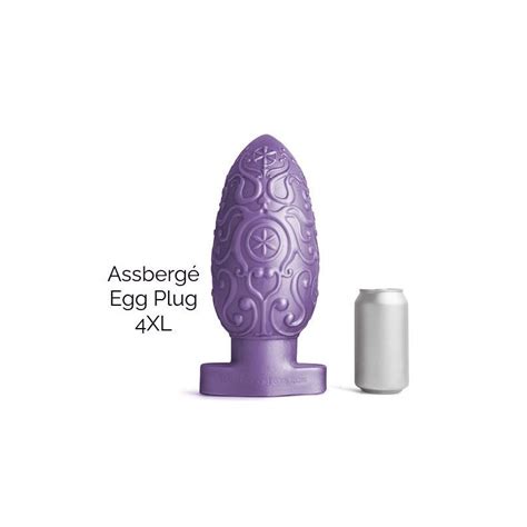 Assberge Egg Butt Plug 4xl Purple Sur Dark