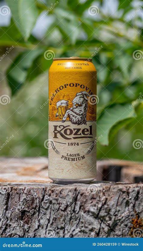 Vertical Shot Of Kozel Beer With An Authentic Czech Recipe Editorial
