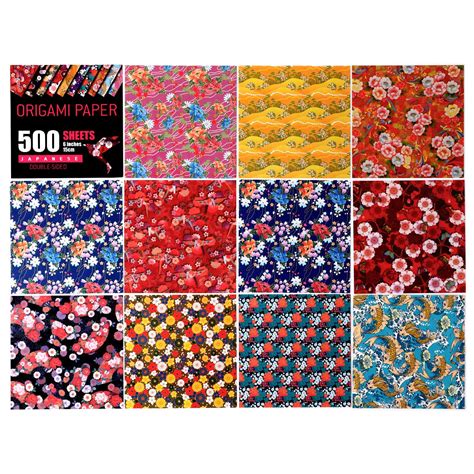 Japanese Washi Origami Paper 500 Sheets 10 Vivid Colors