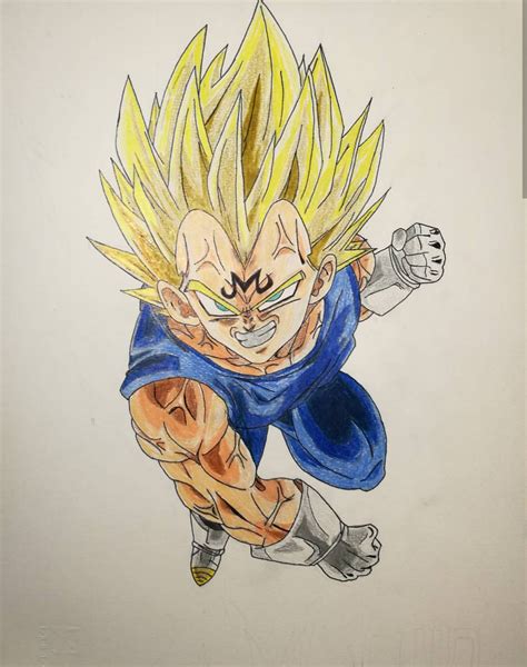 Majin Vegeta Drawing By Pozzoart On Deviantart