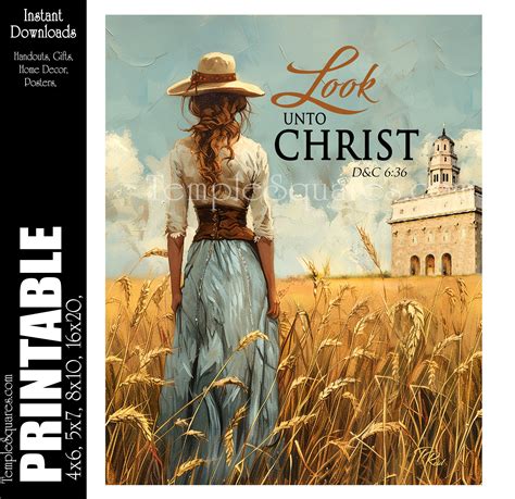 2025 Youth Theme Look Unto Christ Doctrine And Covenants Printable Poster And Handouts For Yw