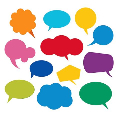 Full Color Speech Bubbles Premium Ai Generated Vector