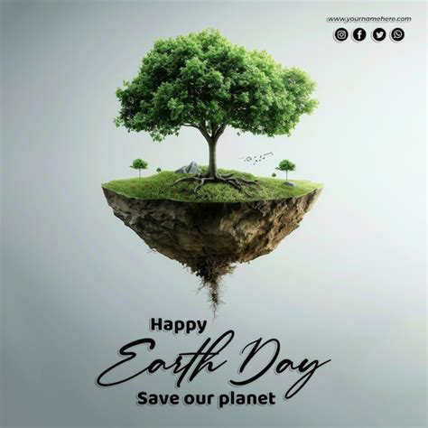 Premium Psd Environmentally Friendly Trees On Earth