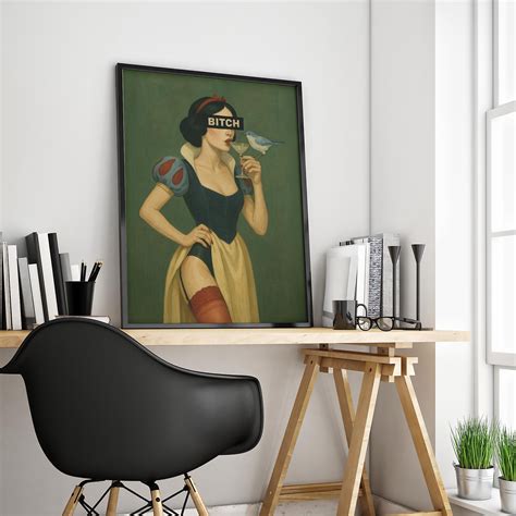 Snow Bitch Poster Feminist Pop Art Wall Decor Etsy