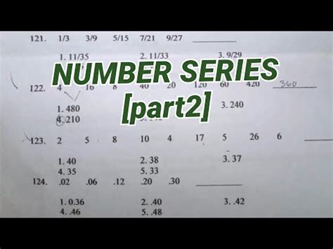 Part2 Number Series Civil Service Exam Numerical Reasoning From
