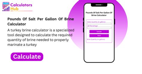 Pounds Of Salt Per Gallon Of Brine Calculator Online