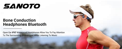 Sanoto Bone Conduction Headphones Open Ear Headphones Wireless