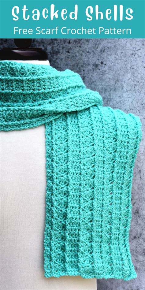 Crochet Shell Scarf Pattern Free Crochet Pattern Make It Crochet
