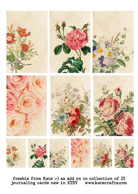 Freebies Kate Crafts Scrapbook Printables Free Decoupage Paper