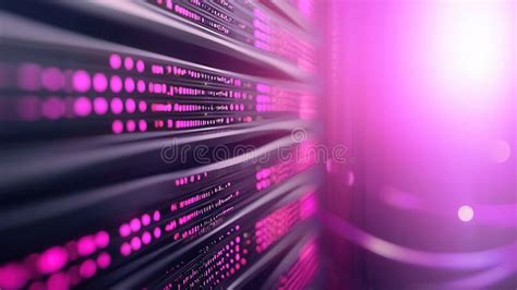 Glowing Data Servers In A Modern Data Center Stock Image Image Of