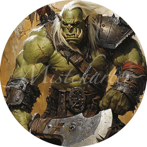 Orc War Chief Game Tokens For Vtt And Ttrpg Mistcharter Maps