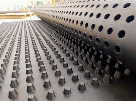 Pvc Hdpe Composite Dimple Sheet 12mm Dimple Drainage Board With